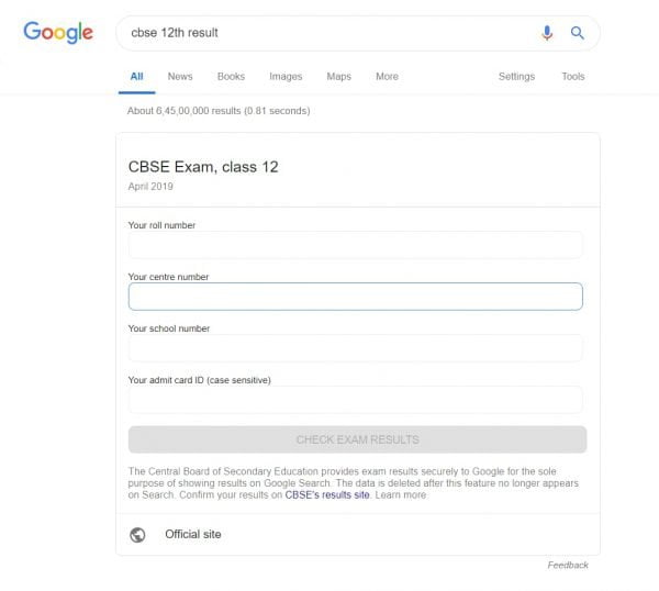 CBSE Class 12th Board Result 2019 Announced